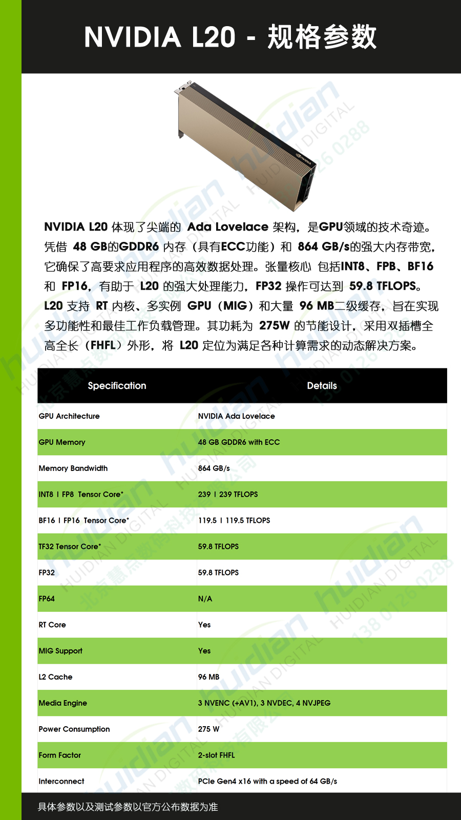 NVIDIA L20 |英伟达（NVIDIA） 官方授权经销商- 慧点数码